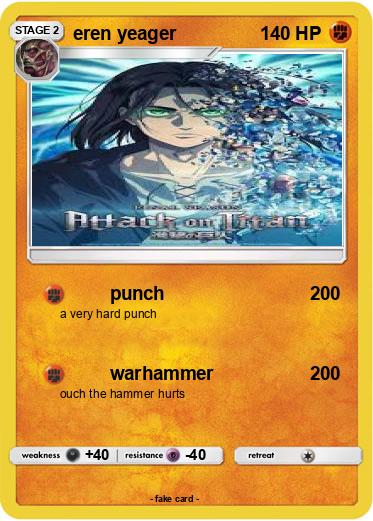 Pokémon eren yeager 37 37 - punch - My Pokemon Card