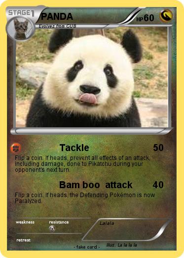 Pokémon PANDA 1074 1074 - Tackle - My Pokemon Card