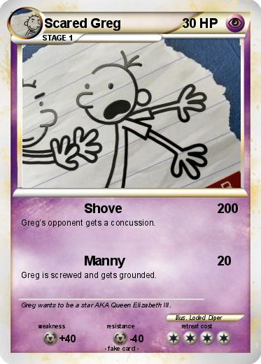 Pokémon Scared Greg - Shove - My Pokemon Card