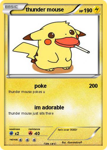 Pokémon thunder mouse - poke - My Pokemon Card
