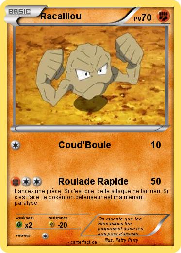 Pokémon Racaillou 48 48 - Coud'Boule - Ma carte Pokémon