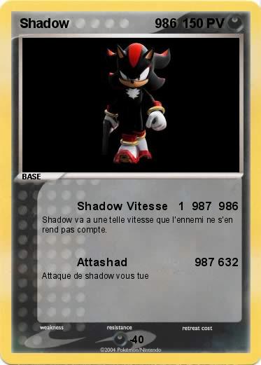 Pokémon Shadow 986 986 - Shadow Vitesse 1 987 986 - Ma carte Pokémon