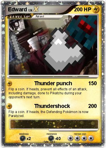 Pokémon Edward 554 554 - Thunder punch - My Pokemon Card
