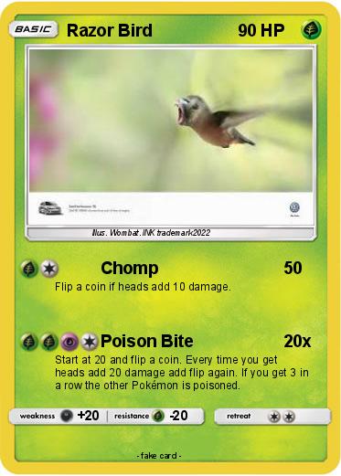 Pokémon Razor Bird - Chomp - My Pokemon Card