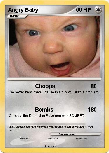 Pokémon Angry Baby 25 25 - Choppa - My Pokemon Card