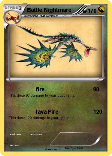 Pokémon Battle Nightmare - fire - My Pokemon Card