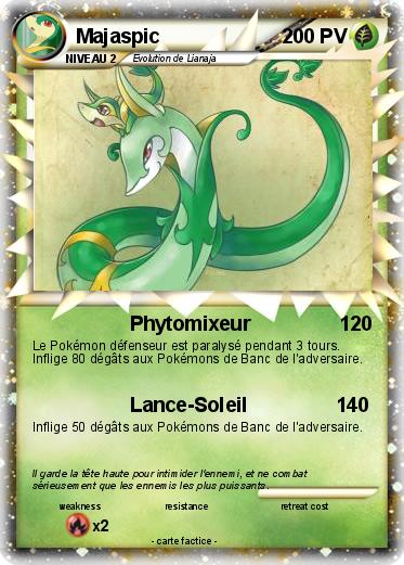 Pokémon Majaspic 21 21 - Phytomixeur 120 - Ma carte Pokémon