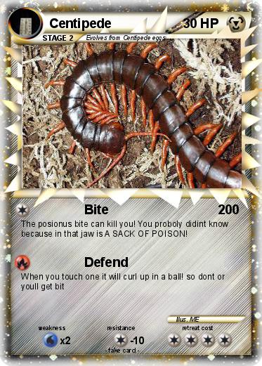 Pokémon Centipede 5 5 - Bite - My Pokemon Card