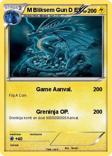 Pokémon M Bliksem Gun D EX - Game Aanval. - My Pokemon Card