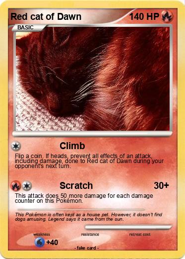 Pokémon Red cat of Dawn - Climb - My Pokemon Card