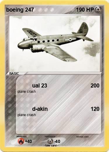 Pokémon Boeing 247 247 - ual 23 - My Pokemon Card