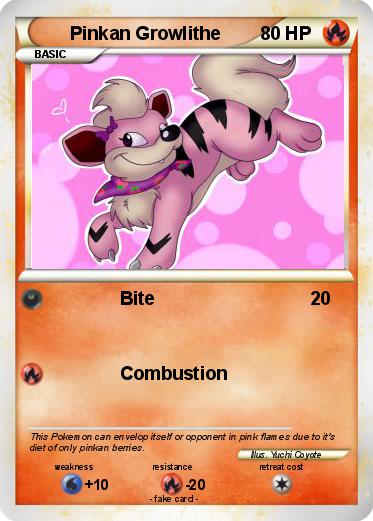 Pokémon Pinkan Growlithe - Bite - My Pokemon Card
