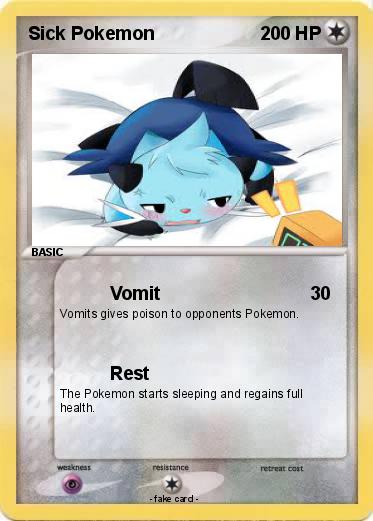 Pokémon Sick Pokemon - Vomit - My Pokemon Card