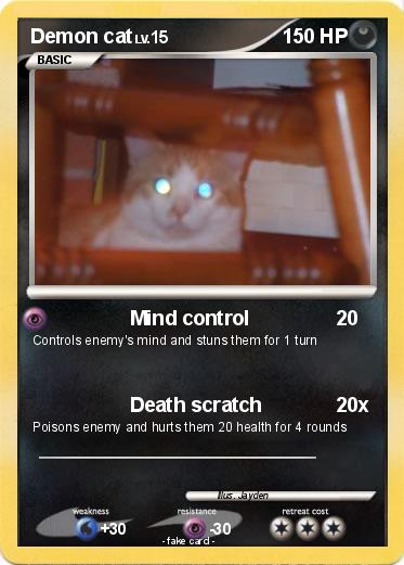 Pokémon Demon cat 15 15 - Mind control - My Pokemon Card
