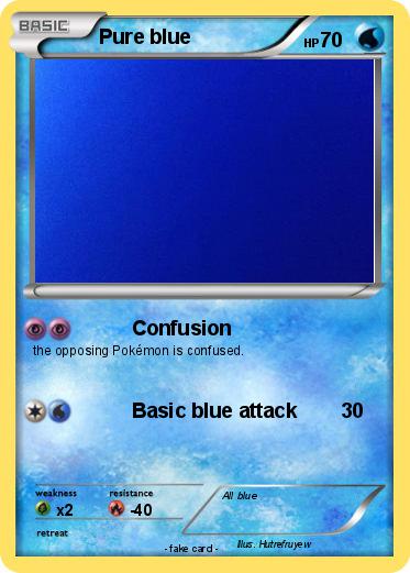 Pokémon Pure blue - Confusion - My Pokemon Card
