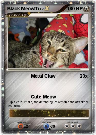 Pokémon Black Meowth - Metal Claw - My Pokemon Card