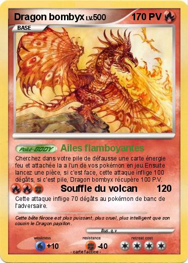 Pokémon Dragon bombyx - Ailes flamboyantes - Ma carte Pokémon