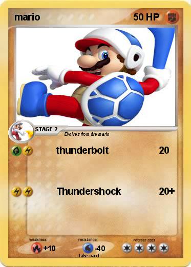 Pokémon mario 13286 13286 - thunderbolt - My Pokemon Card