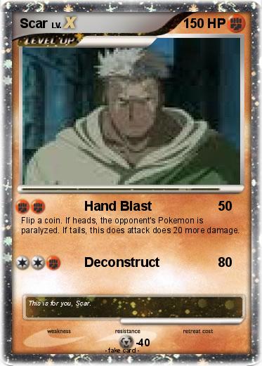 Pokémon Scar 20 20 - Hand Blast - My Pokemon Card