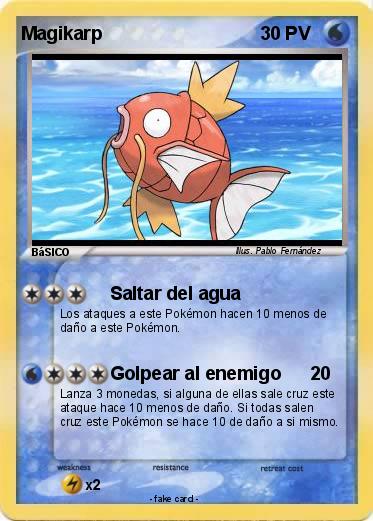 Pokémon Magikarp 1896 1896 - Saltar del agua - Mi carta pokémon