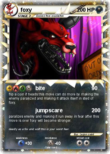 Pokémon foxy 1474 1474 - bite - My Pokemon Card