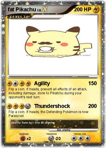 Pokémon fat Pikachu 151 151 - Agility - My Pokemon Card