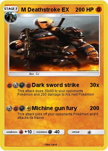 Pokémon M Deathstroke EX 1 1 - Dark sword strike - My Pokemon Card