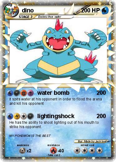 Pokémon dino 667 667 - water bomb - My Pokemon Card