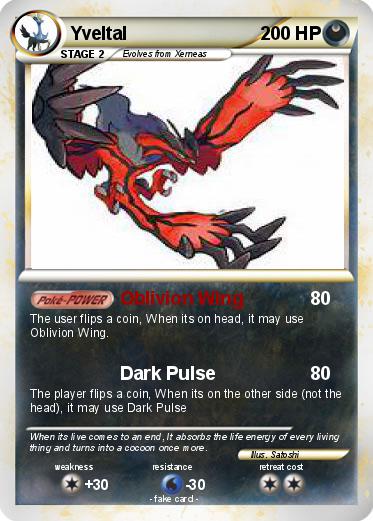 Pokémon Yveltal 1075 1075 - Oblivion Wing - My Pokemon Card