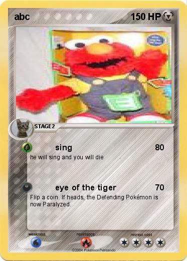 Pokémon abc 4 4 - sing - My Pokemon Card