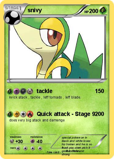Pokémon snivy 1379 1379 - tackle - My Pokemon Card