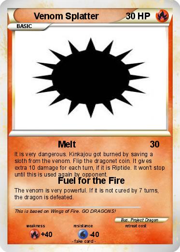 Pokémon Venom Splatter - Melt - My Pokemon Card