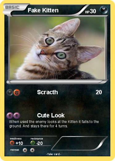 Pokémon Fake Kitten - Scracth - My Pokemon Card