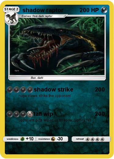 Pokémon shadow raptor 2 2 - shadow strike - My Pokemon Card