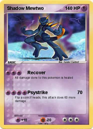 Pokémon Shadow Mewtwo 154 154 - Recover - My Pokemon Card