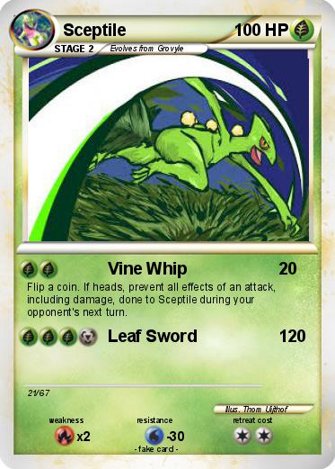 Pokémon Sceptile 294 294 - Vine Whip - My Pokemon Card