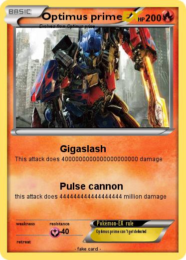 Pokémon Optimus prime 815 815 - Gigaslash - My Pokemon Card