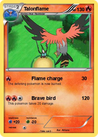Pokémon Talonflame 45 45 - Flame charge - My Pokemon Card