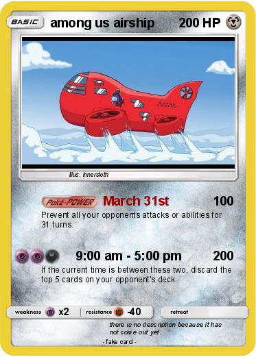 Pokémon among us airship - March 31st - My Pokemon Card
