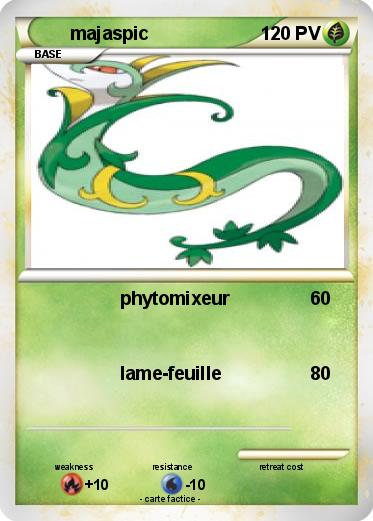 Pokémon majaspic - phytomixeur - Ma carte Pokémon