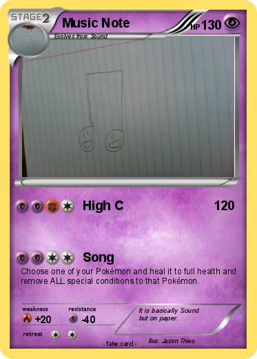 Pokémon Music Note 2 2 - High C - My Pokemon Card