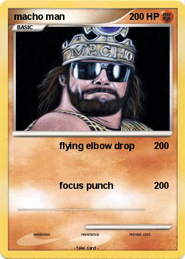 Pokémon macho man 37 37 - flying elbow drop - My Pokemon Card