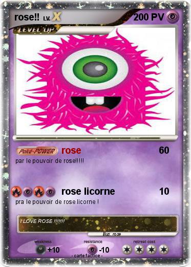 Pokémon rose 312 312 - rose - Ma carte Pokémon