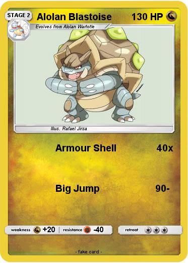 Pokémon Alolan Blastoise - Armour Shell 40x - My Pokemon Card