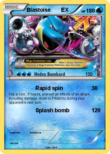 Pokémon Blastoise EX 151 151 - Rapid spin - My Pokemon Card