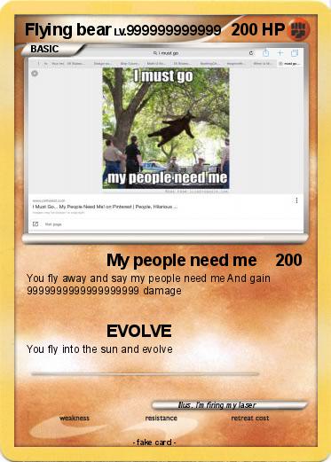 Pokémon Flying bear - My people need me - My Pokemon Card