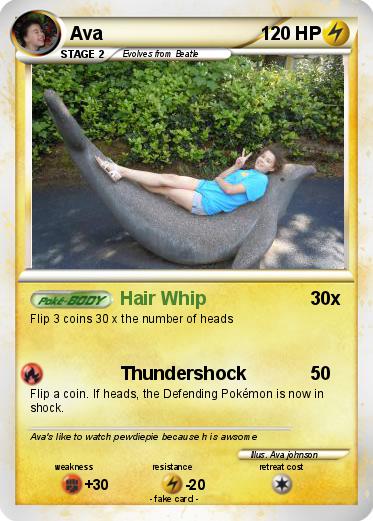 Pokémon Ava 62 62 - Hair Whip - My Pokemon Card
