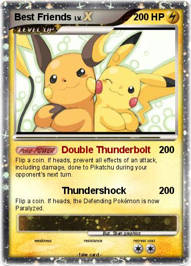 Pokémon Best Friends 124 124 - Double Thunderbolt - My Pokemon Card