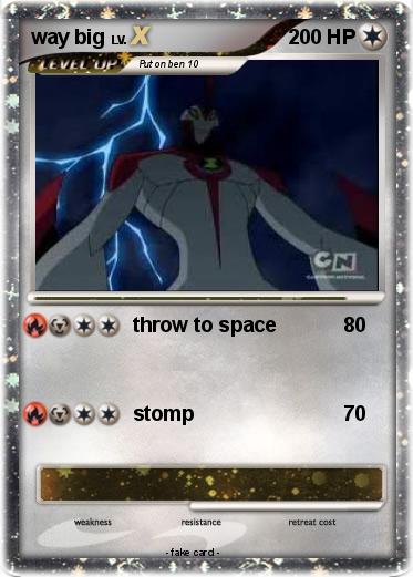 Pokémon way big 5 5 - throw to space - My Pokemon Card