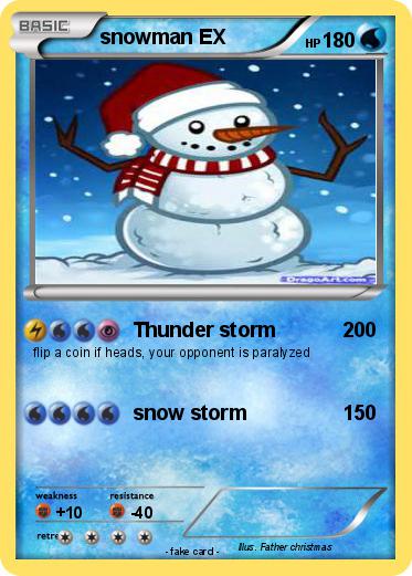 Pokémon snowman EX 2 2 - Thunder storm - My Pokemon Card